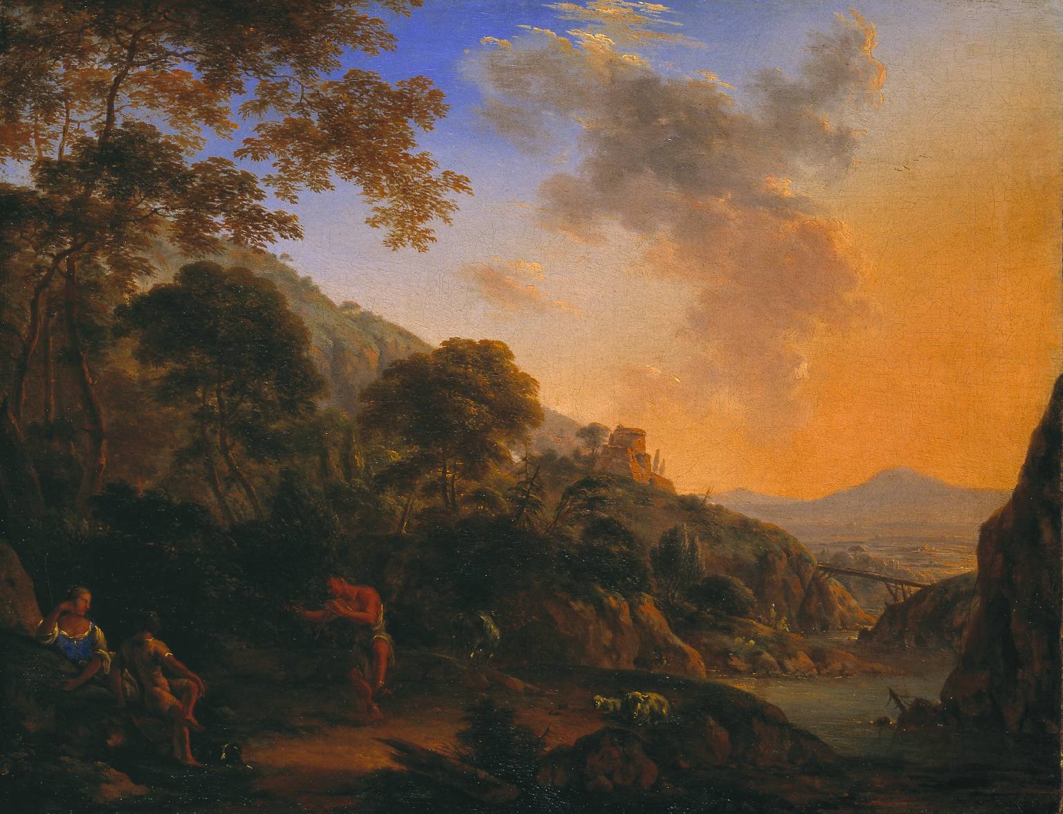 Mountain Landscape with Dancing Shepherd c.1650‒60: By Henry Anderton ...